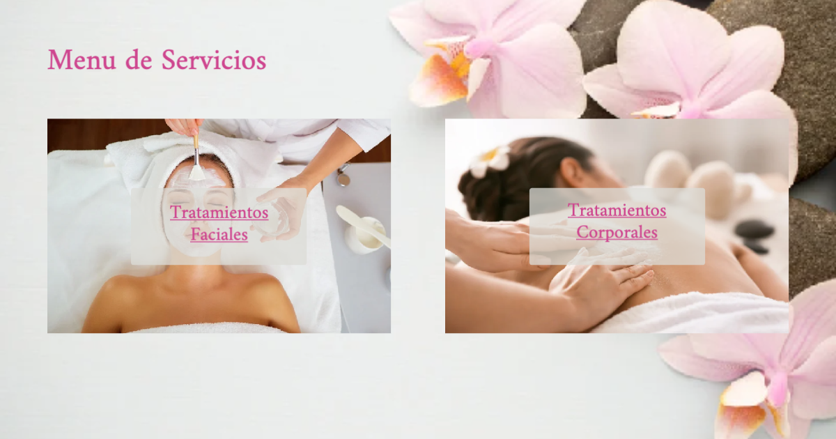 Menu de Servicios Marane Wax&Spa